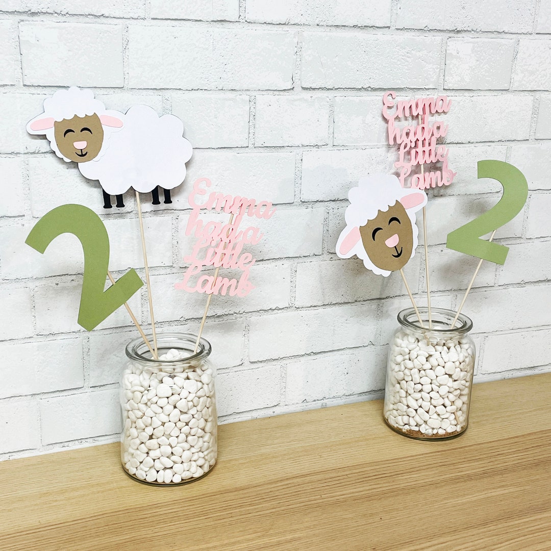 Little Lamb Centerpiece, Little Lamb Birthday, Little Lamb Birthday ...