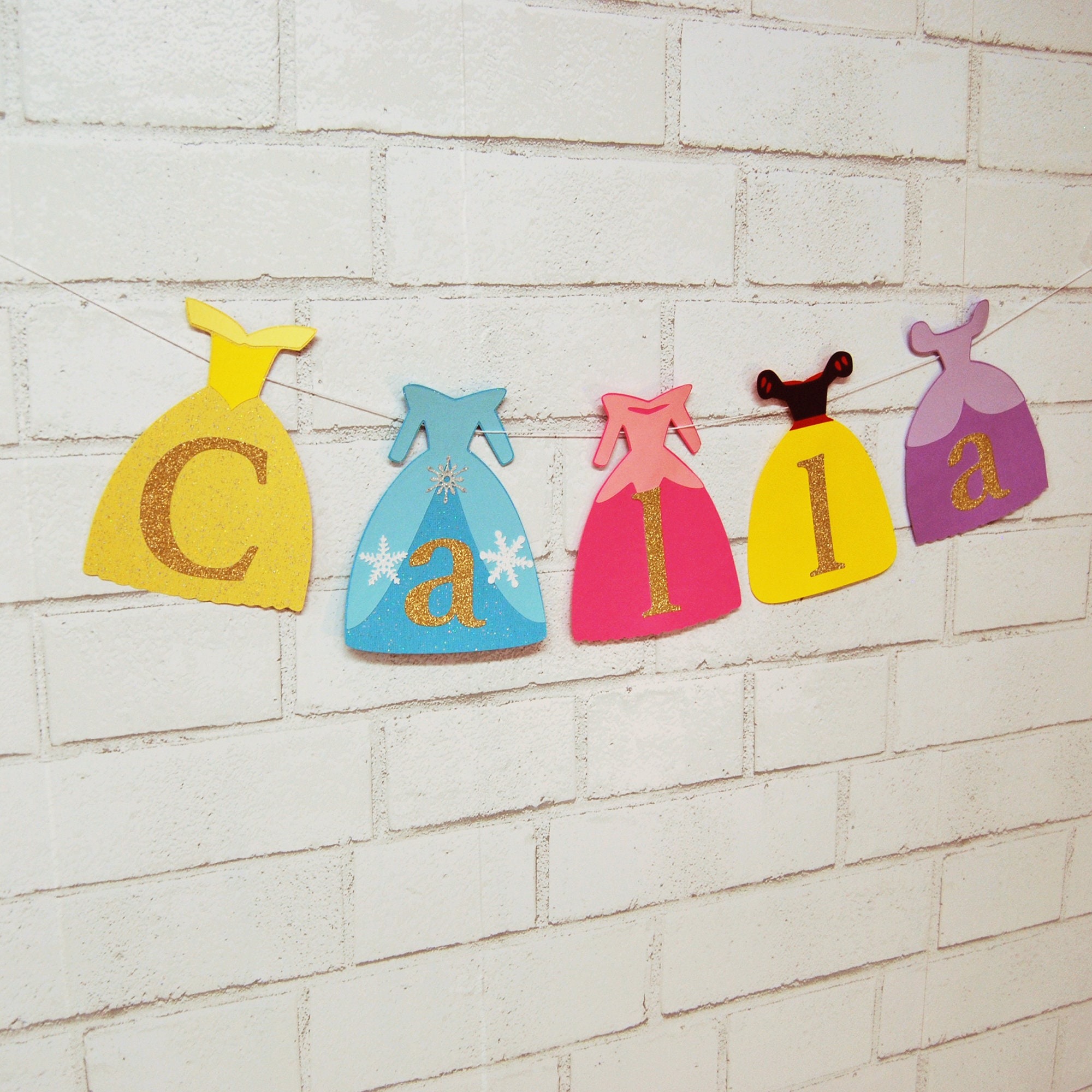 Princess Dress Name Banner Princess Name Banner Princess - Etsy