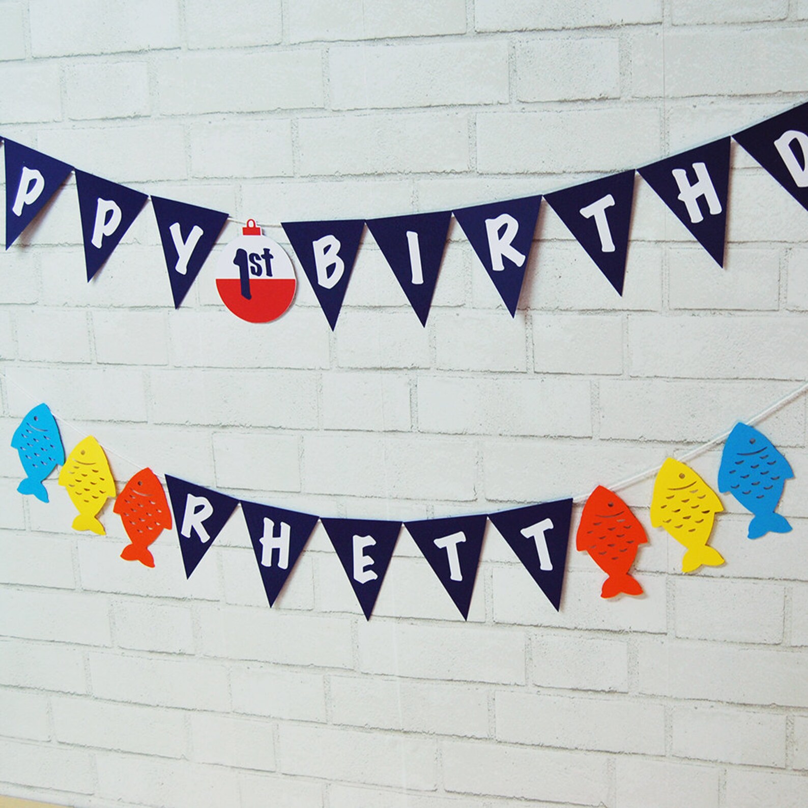 Fish Birthday Banner Fishing Birthday Banner Gone Fishing - Etsy