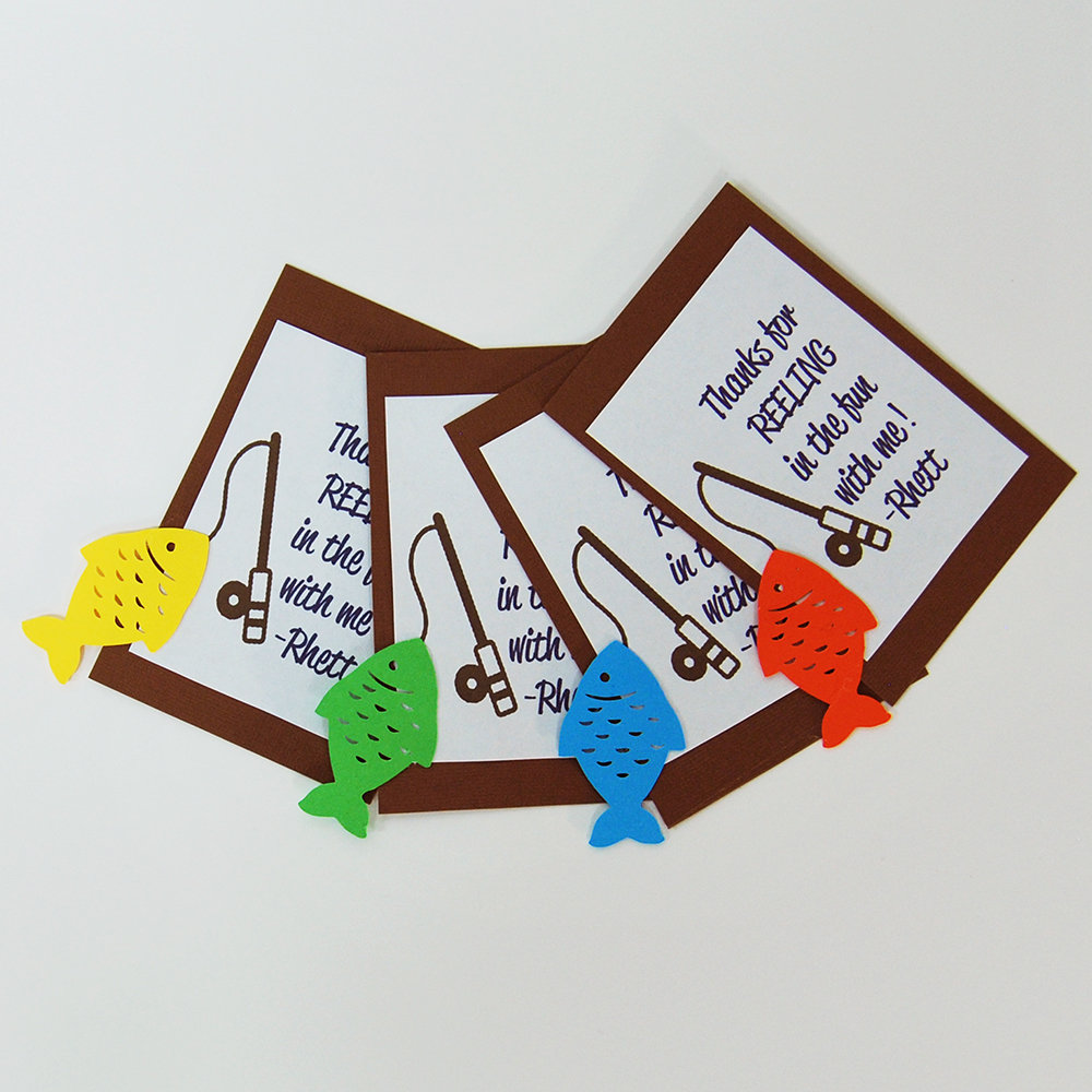 Thanks for Reeling in the Fun Cards Fish Birthday Thank You - Etsy