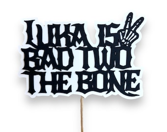 Bad Two the Bone Cake Topper Birthday Party Decor 2nd Birthday Toddler ...