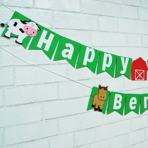 Farm Party Banner, Farm Birthday Banner, Barnyard Birthday Banner, Farm ...