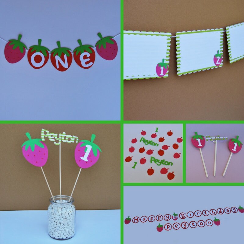 Strawberry Confetti Strawberry Birthday Strawberry Party | Etsy