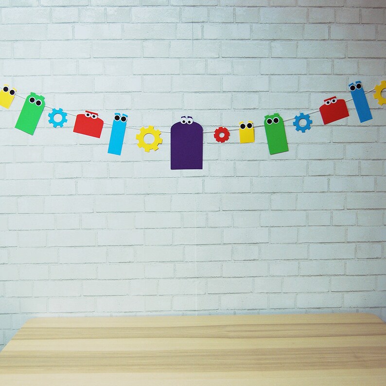 Robot Garland, Robot Birthday Decoration, Robot Party Decor, Robots and ...