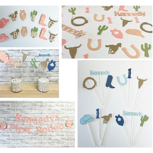 First Rodeo Birthday Decor First Rodeo Centerpiece Custom Party Decor ...