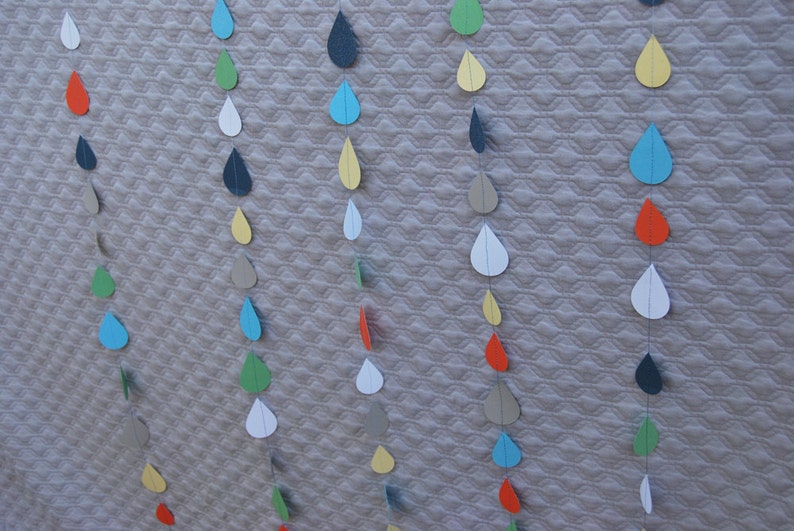 Raindrop Garland Baby Sprinkle Baby Shower Birthday Party - Etsy