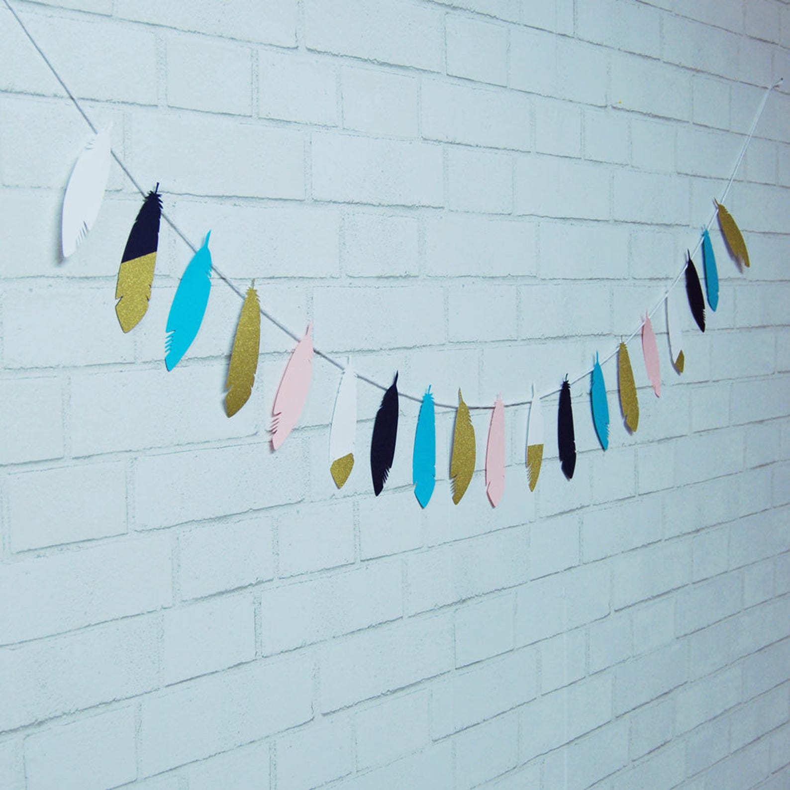 Boho Feather Garland Gold Dipped Feather Garland Boho Baby - Etsy