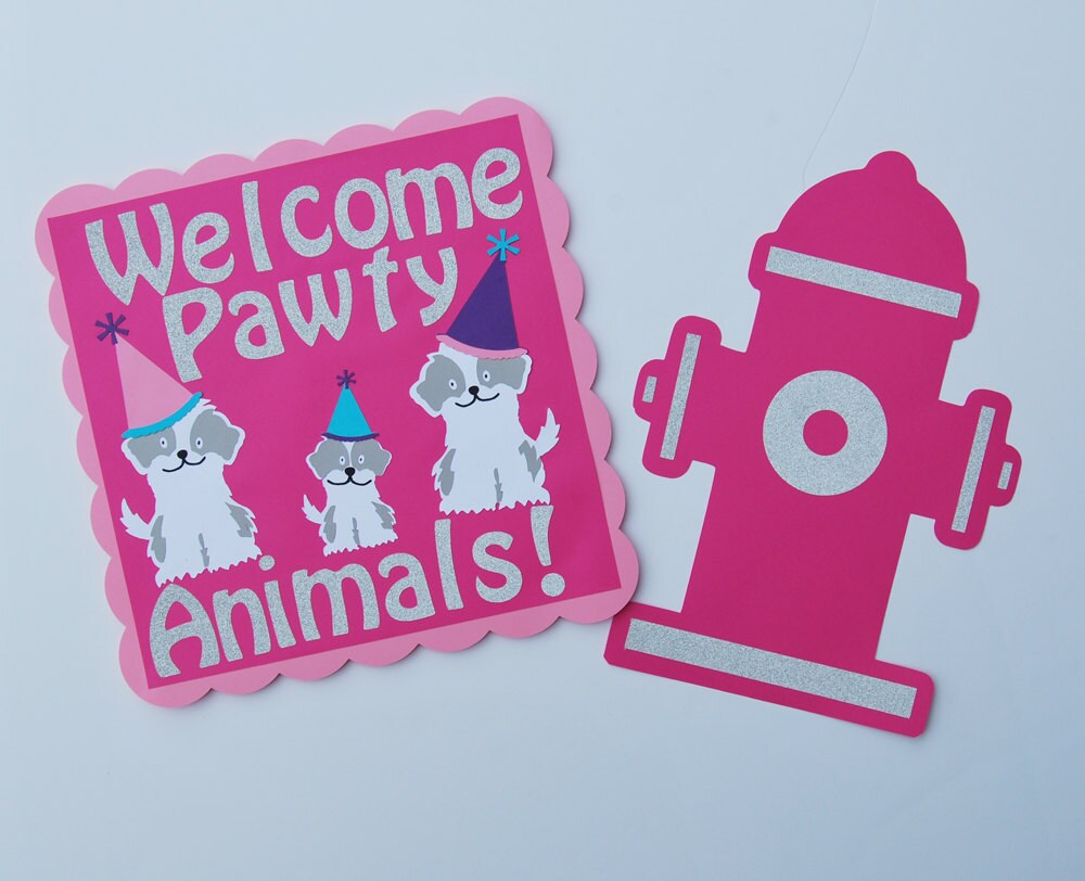 Puppy Party Sign Door Sign Doggy Sign Pawty Puppy Pawty - Etsy