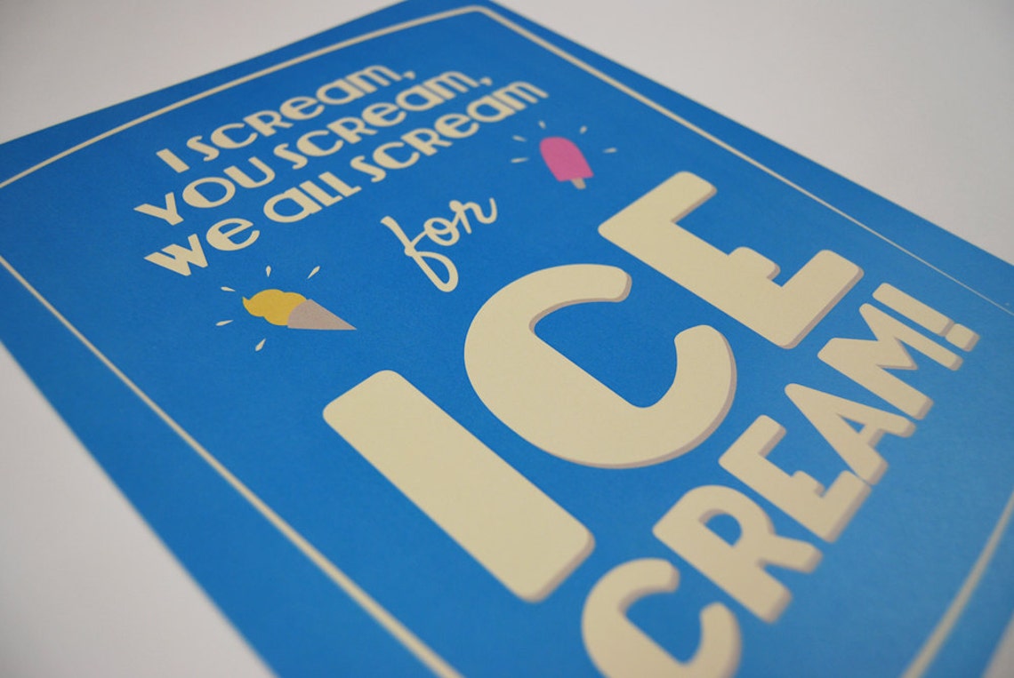 Ice Cream Party DIGITAL DOWNLOAD, I Scream You Scream We All Scream for ...