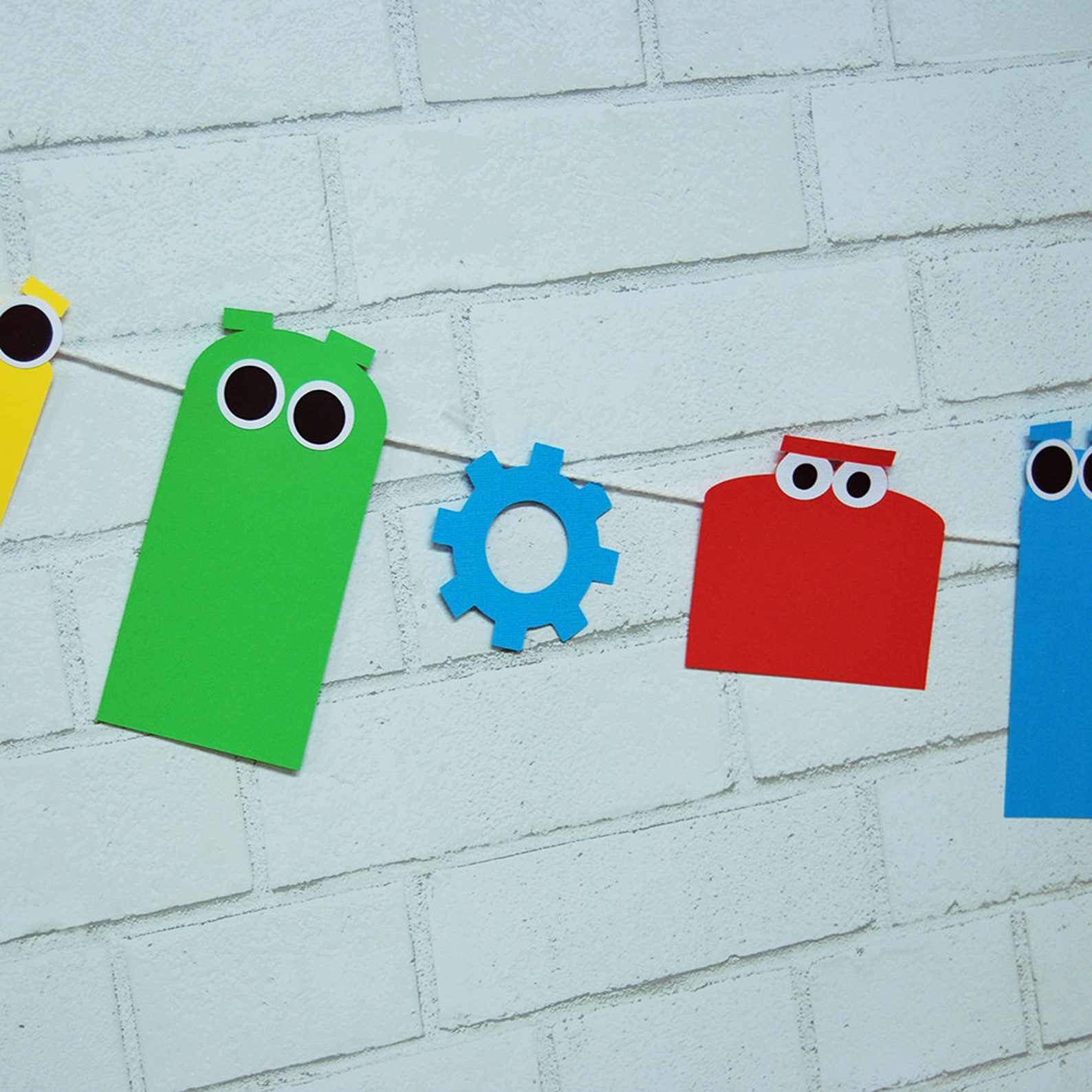 Robot Garland, Robot Birthday Decoration, Robot Party Decor, Robots and ...