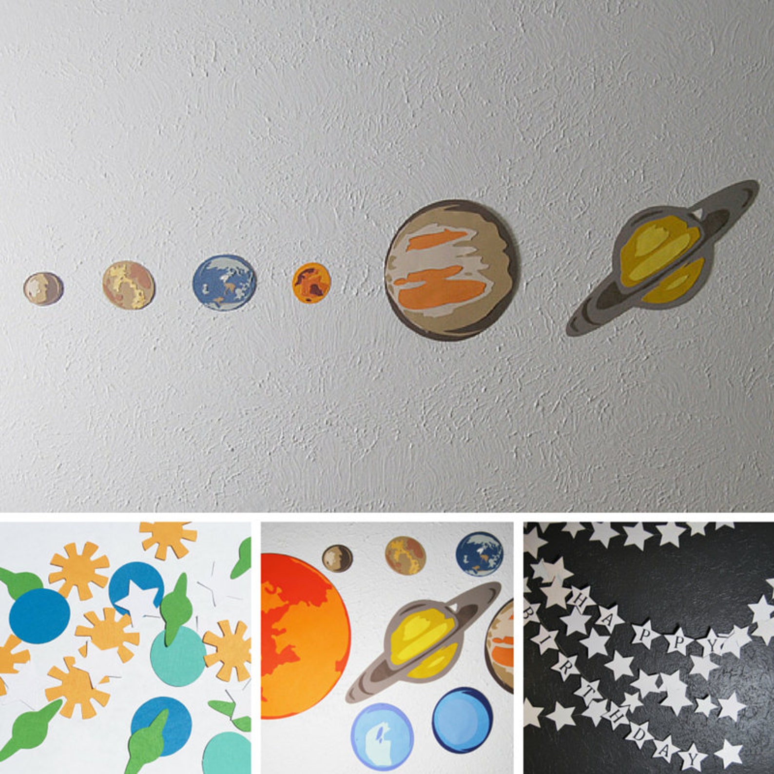 Planets Solar System Outer Space Wall Decorations Birthday - Etsy