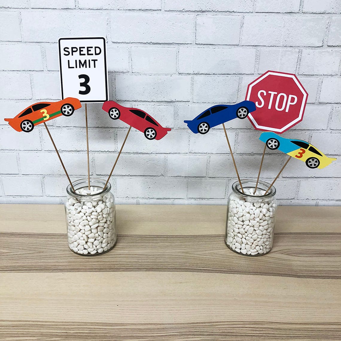 Race Car Centerpieces, Race Car Birthday Decor, Speed Limit Centerpiece ...