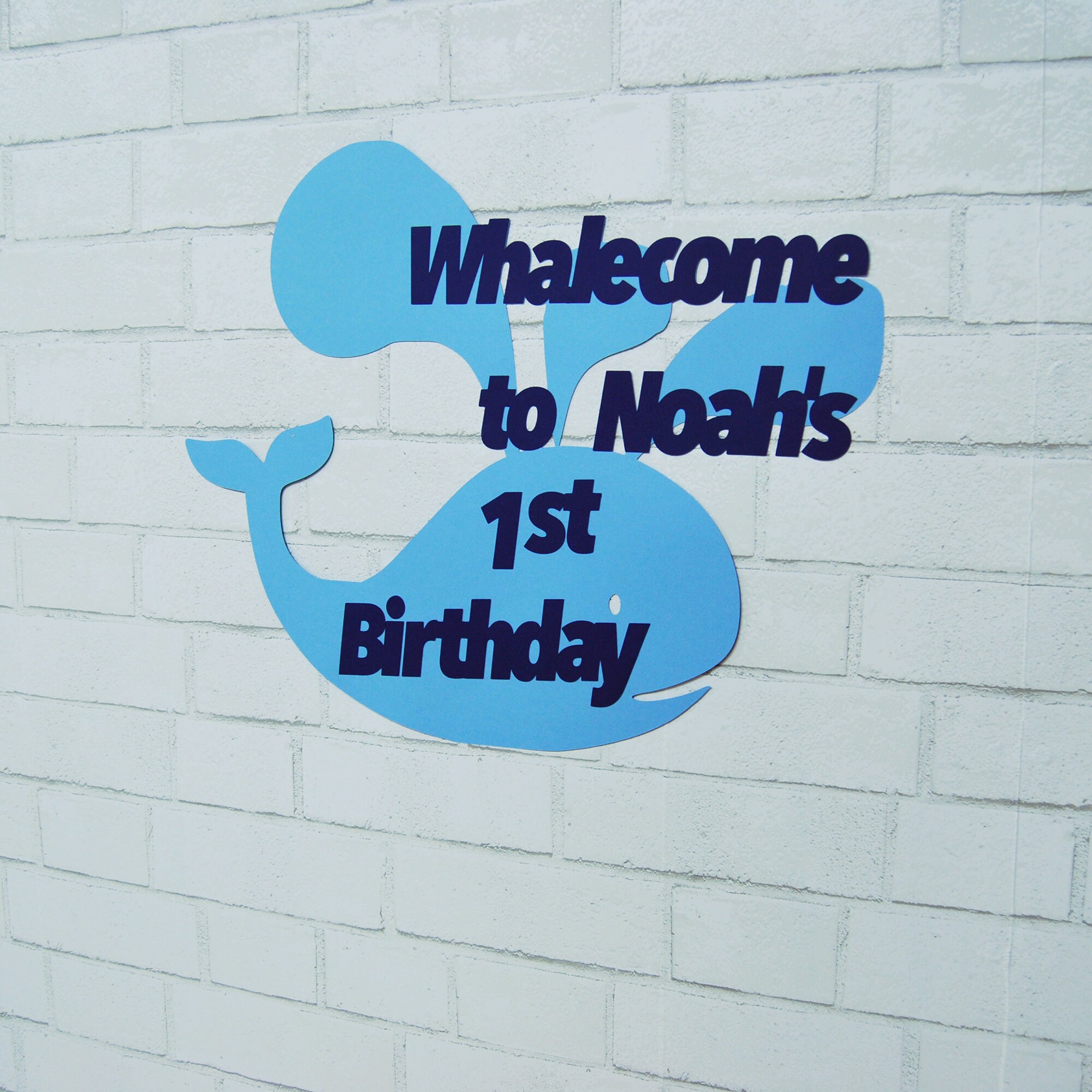 Whalecome to the Birthday Sign Whale Birthday Sign Whale | Etsy