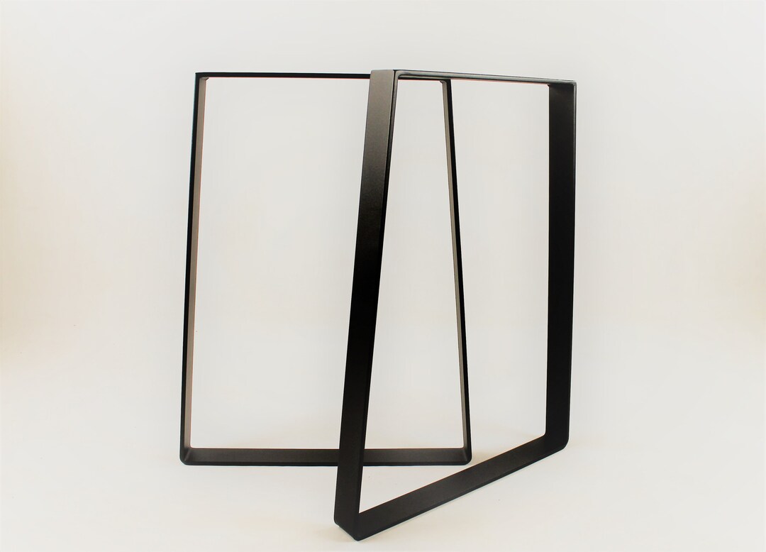 Solid Top Dining Table Legs/desk Legs/textured Black Powdercoat Finish ...