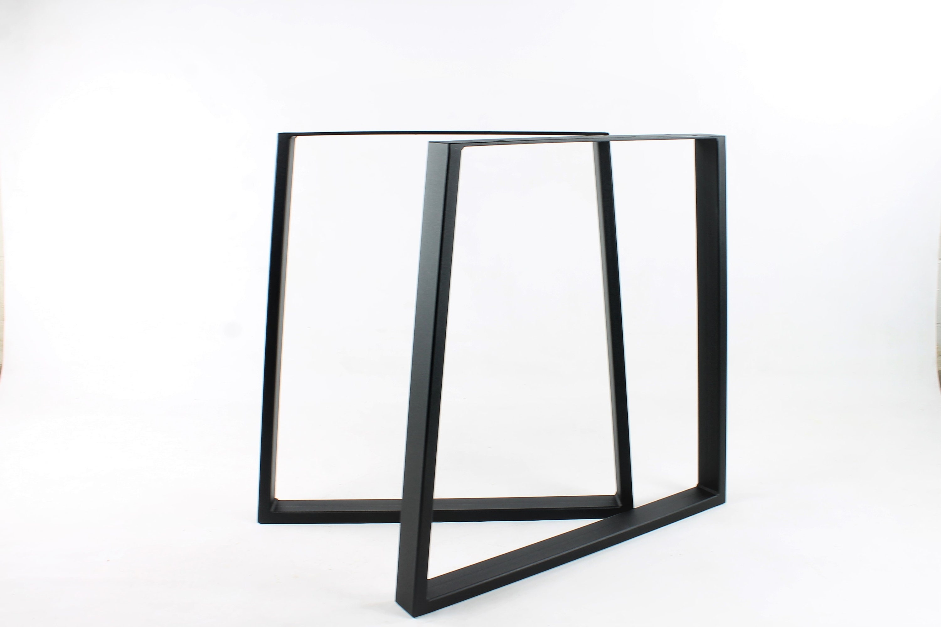 Wide Base Steel Dining Table Legs/Black Powdercoat | Etsy