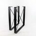 X Brace Table Legs/desk Legs/set of Two/satin Black Powdercoat Finish ...