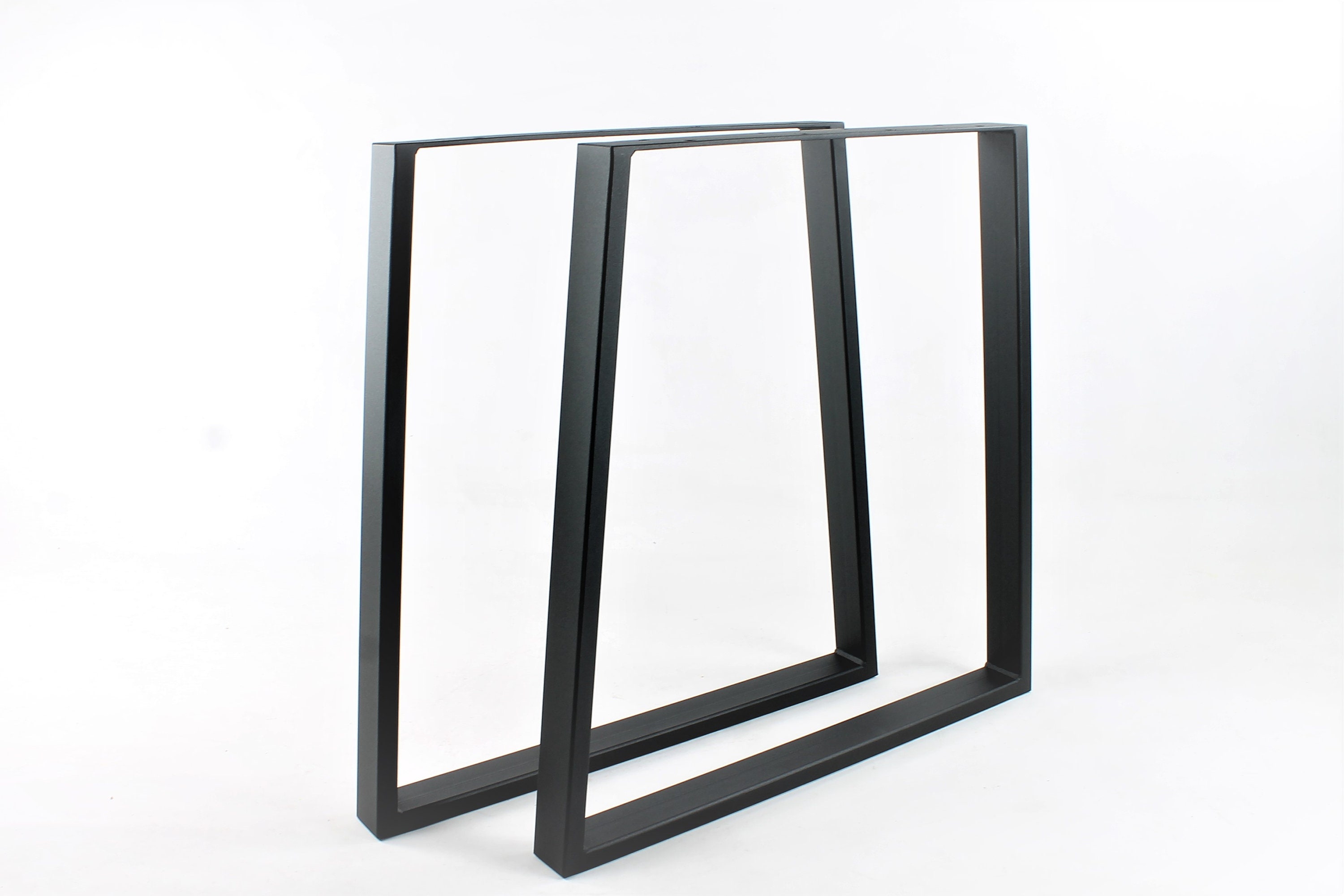 Wide Base Steel Dining Table Legs/Black Powdercoat | Etsy