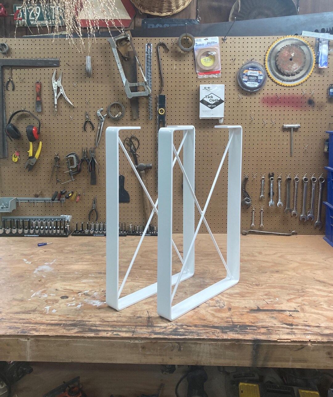 X Brace Table Legs/desk Legs/set of Two/satin Black Powdercoat Finish ...