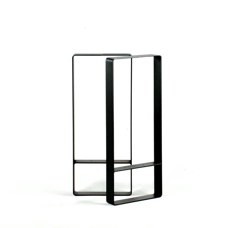 Metal Sofa Table Legs With Shelf for Live Edge Slab Console Table Metal ...