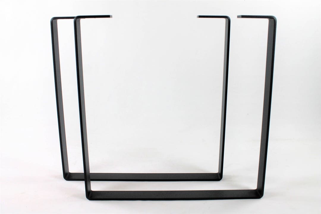 Steel Dining Table Legs/legs for Desk/set of Two/satin Powdercoat ...