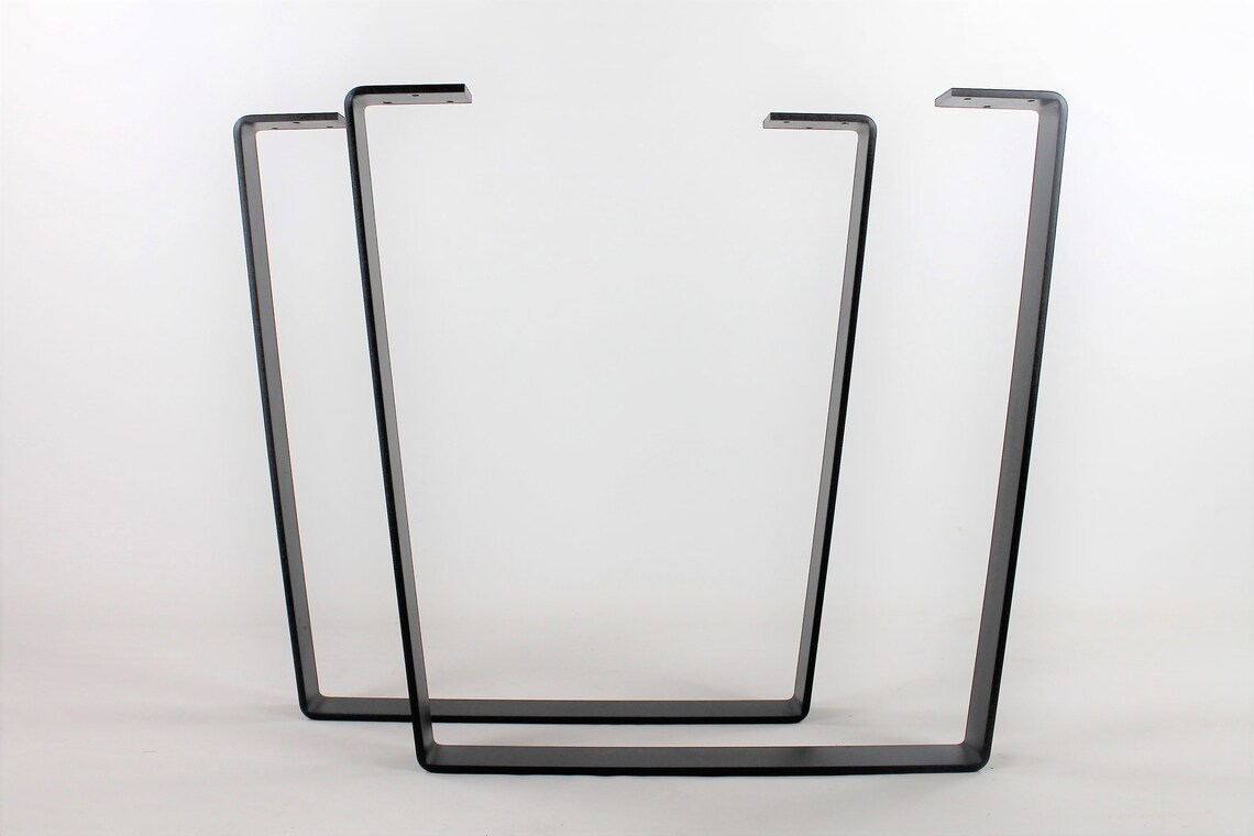 Wide Top Dining Table Legs/Desk Legs/Black Powdercoat | Etsy