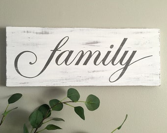 Rustic family signs | Etsy