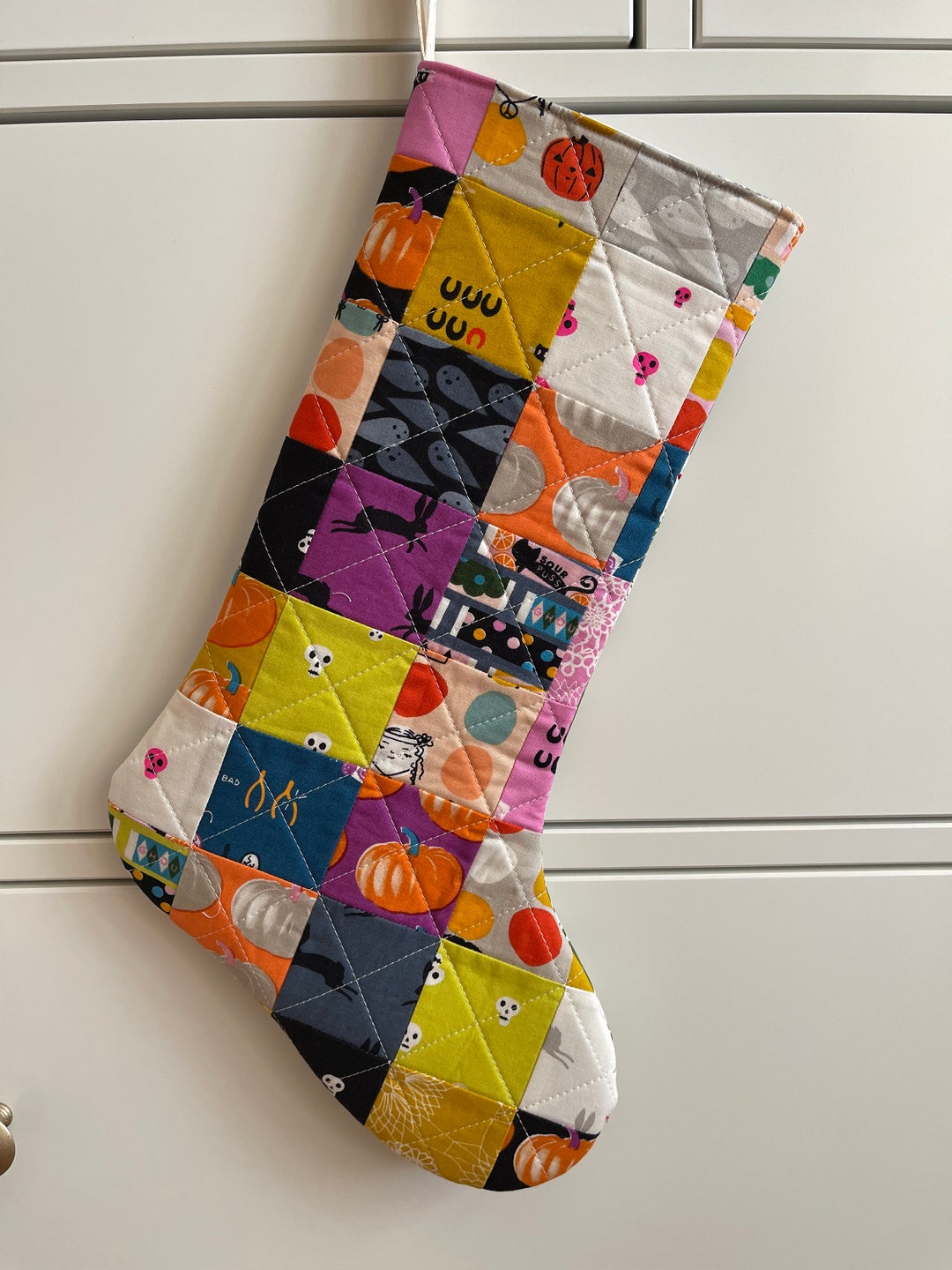 Handmade Quilted Christmas Stocking, Spooky Darlings, Ruby Star Society ...