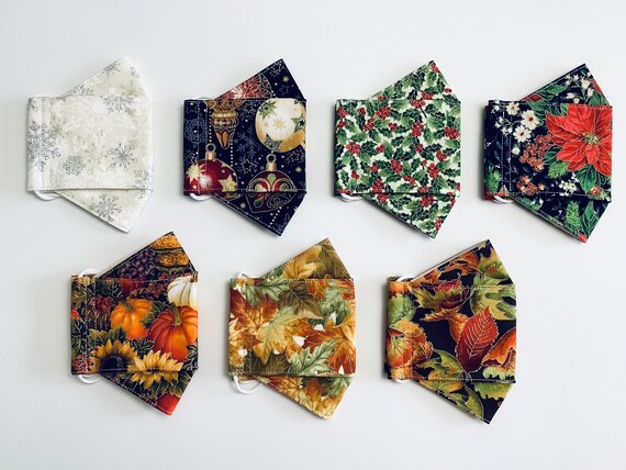 Washable Reusable 3D Face Mask 3D Fit Style Triple Layer with | Etsy