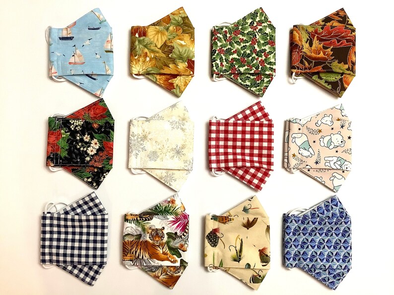 Washable Reusable 3D Face Mask 3D Fit Style Triple Layer with | Etsy