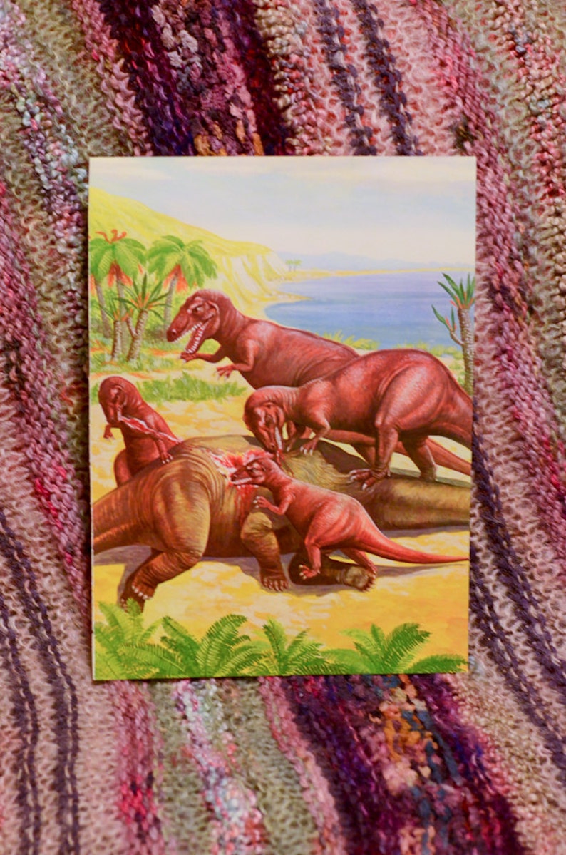 1978 allosaurus Original 9x12 Print Vintage Dinosaur Paleoart ...