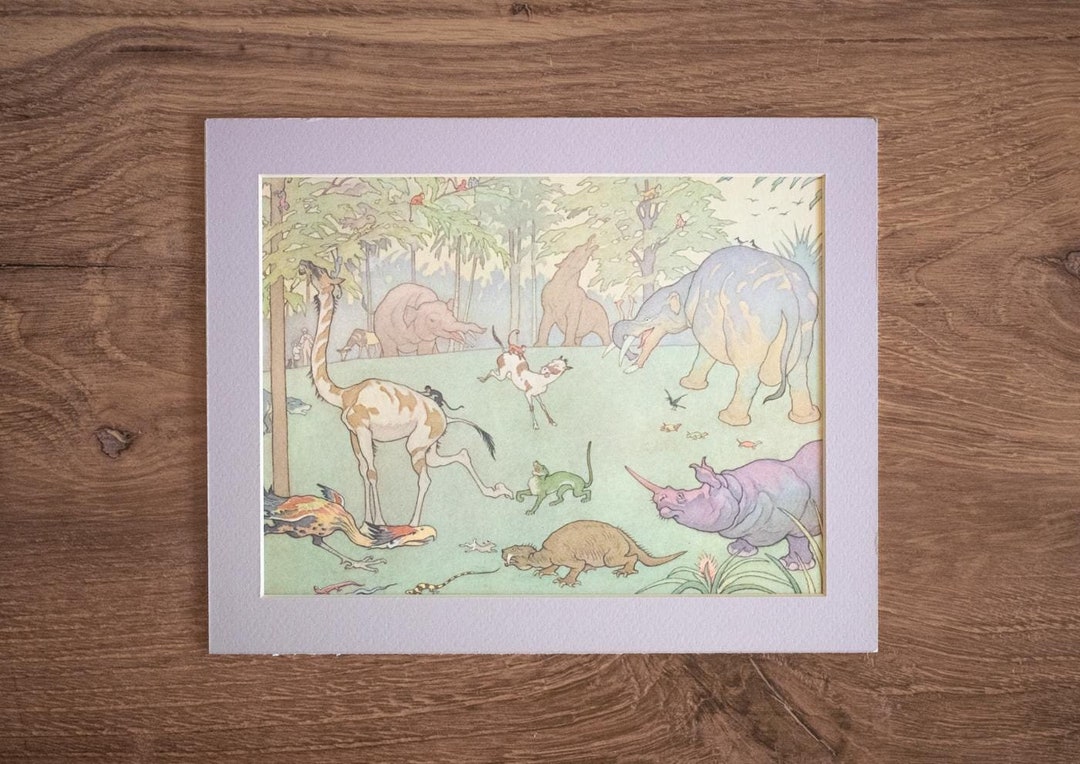 1944 "the Golden Age of Mammals" Rare Lithograph by E. Boyd Smith in ...