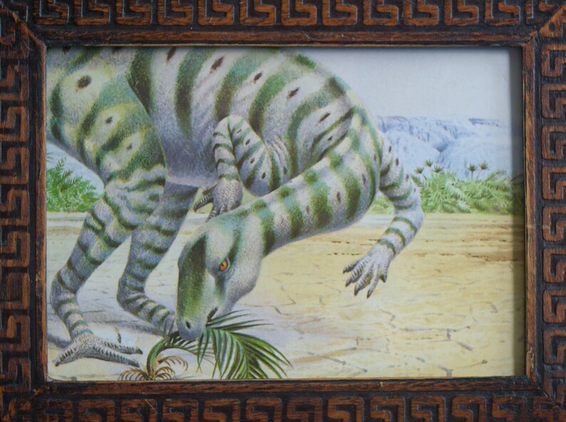 Fabrosaurus Illustration in Art Deco Frame 8.75 X10.75 - Etsy