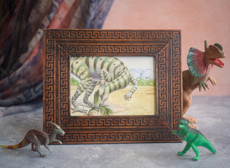 Fabrosaurus Illustration in Art Deco Frame 8.75 X10.75 - Etsy