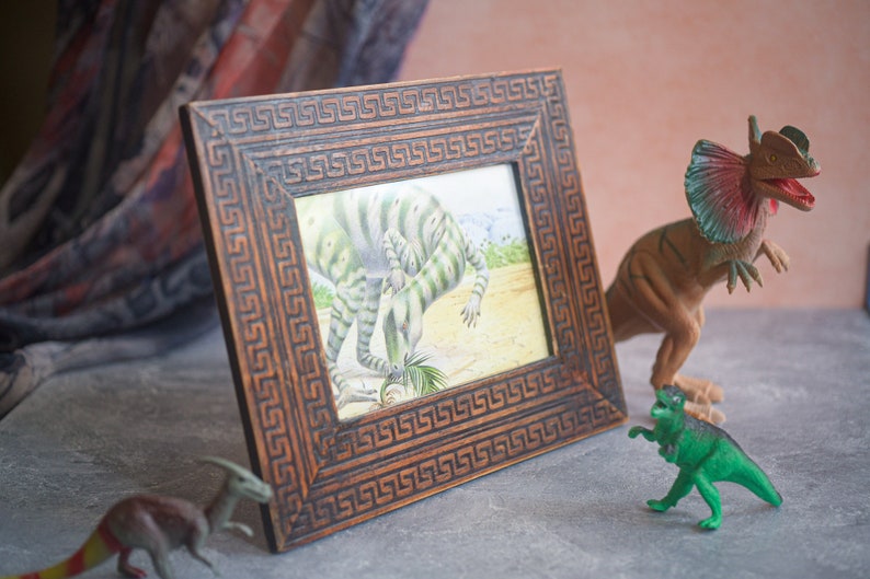 Fabrosaurus Illustration in Art Deco Frame 8.75 X10.75 - Etsy