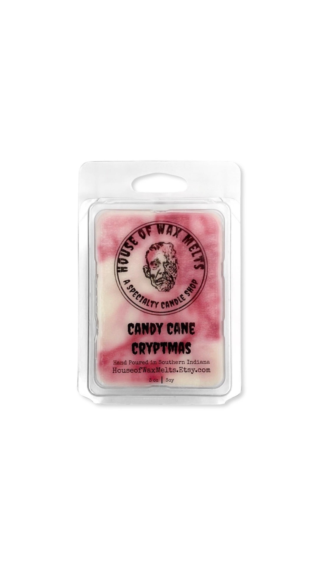 Peppermint Candy Cane Scented Wax Melt candy Cane Cryptmas by House of ...