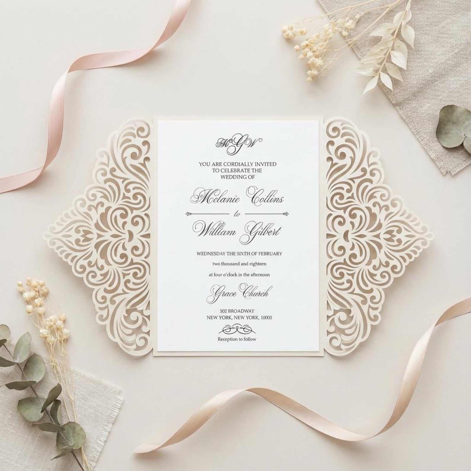 Set Cricut Wedding Invitation Template Tri Fold, Gate Fold Card ...
