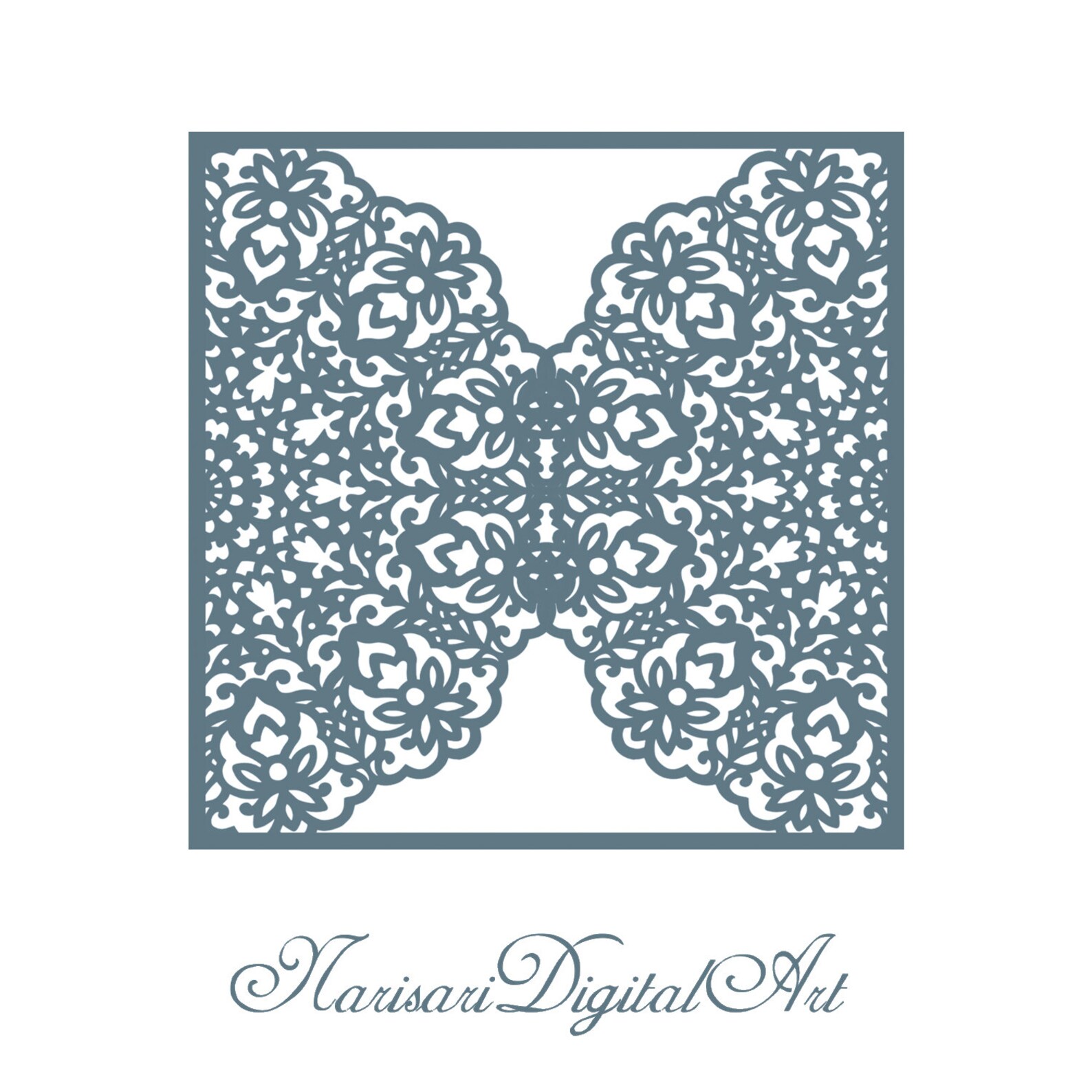 Wedding Invitation Lace Card Template Quinceanera Invitation - Etsy