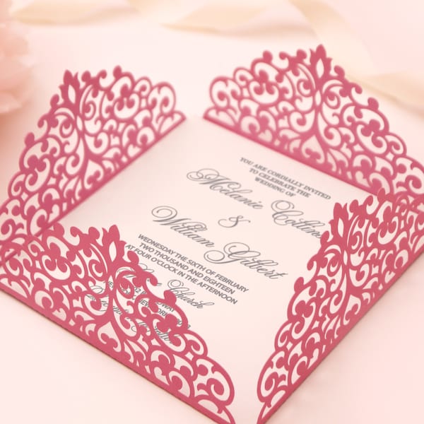 Four Fold Wedding Invitation - Etsy