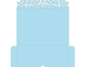 Wedding Invitation Template Tri Fold Envelope Design for | Etsy Canada