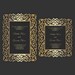 Ornamental Laser Cut Wedding Invitation Card Frame Template Vector DXF ...