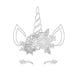 SVG Unicorn Head With Floral Crown, Unicorn Face / Eyelashes Vector ...