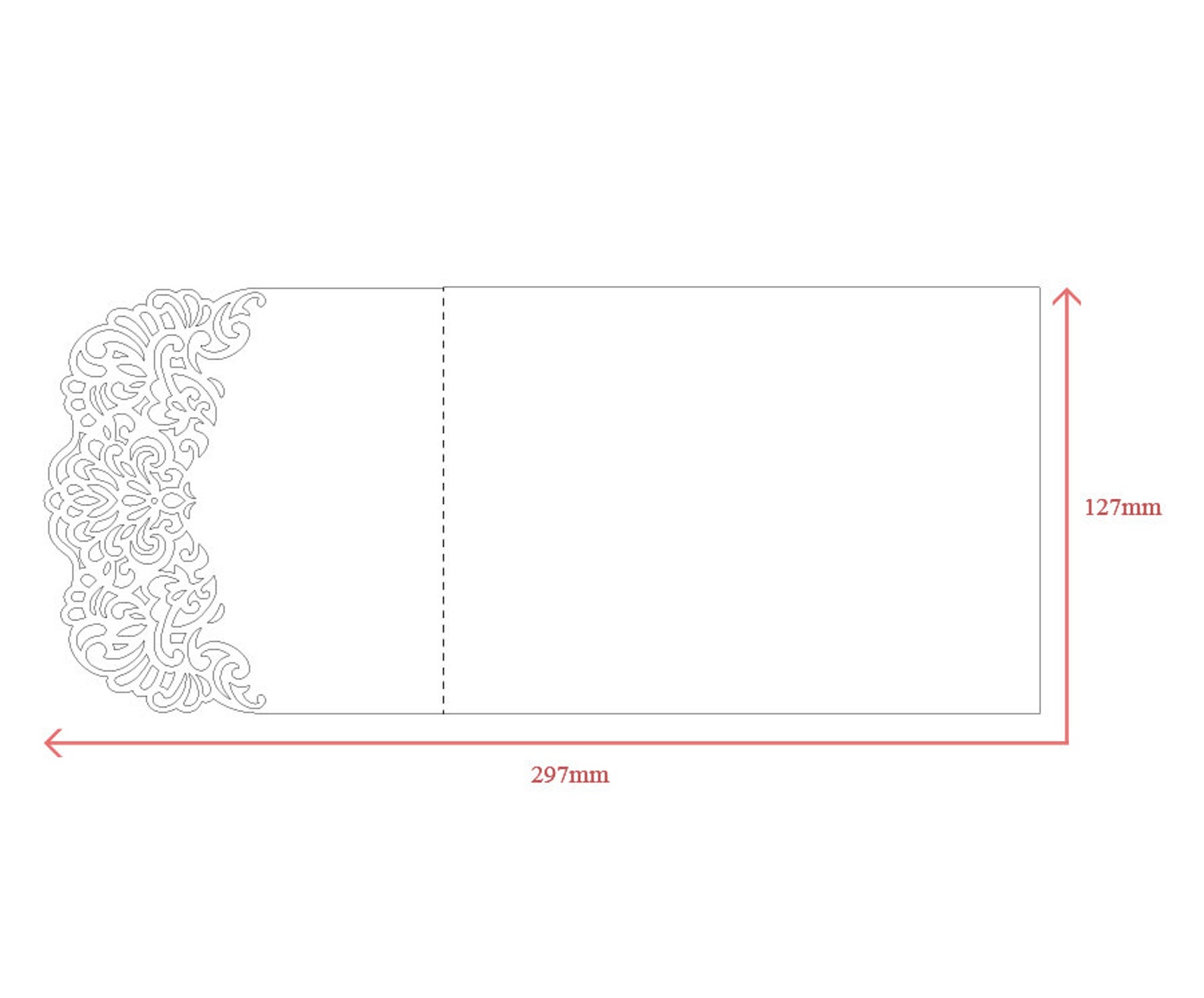 5x5'' 5x7'' Half Fold Wedding Invitation Card - Etsy