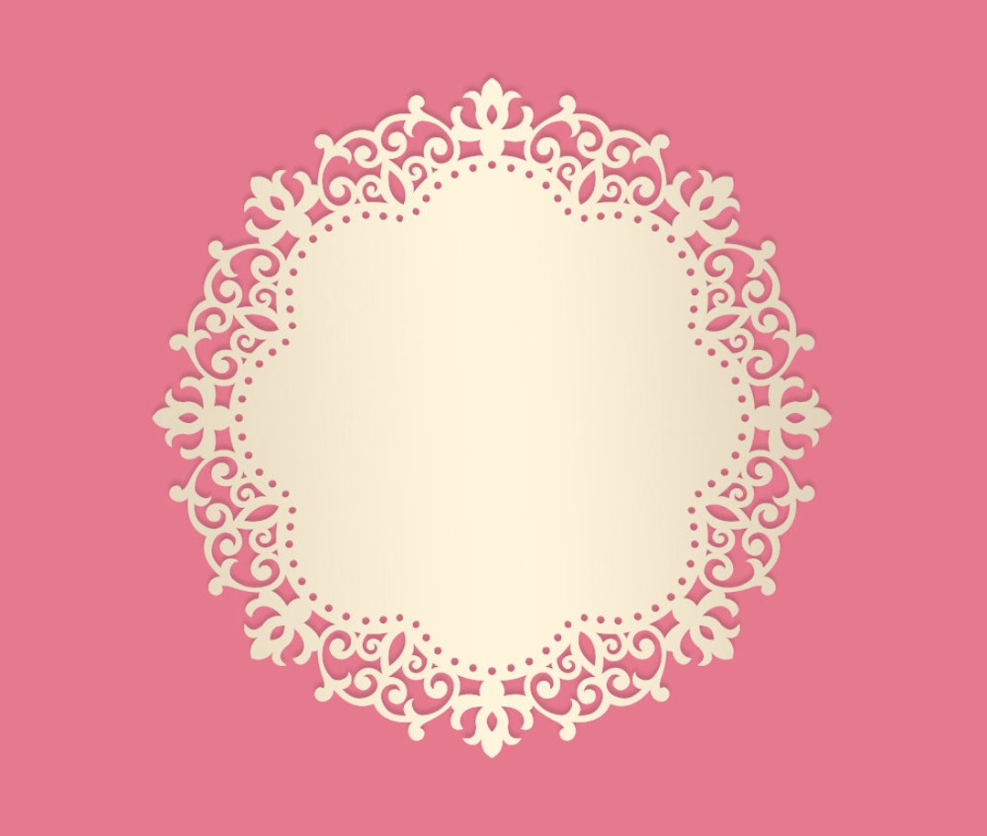 Ornamental Doily Cricut / Silhouette Template, Vector Cutting File ...