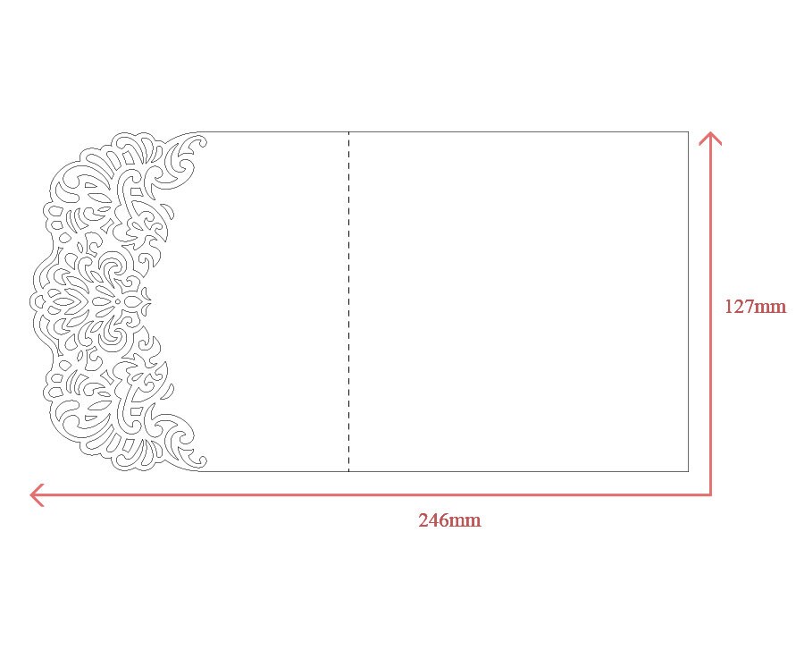 5x5'' 5x7'' Half Fold Wedding Invitation Card | Etsy