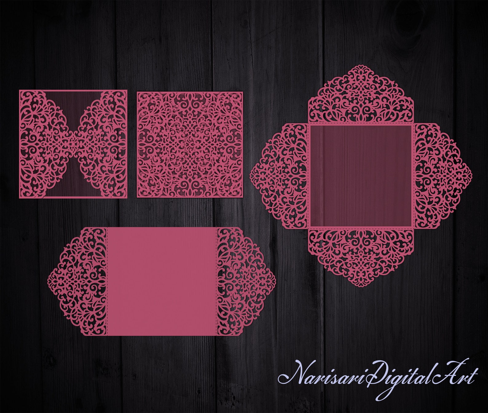Wedding Invitation svg Dxf Ai Cdr Eps Wedding Card - Etsy