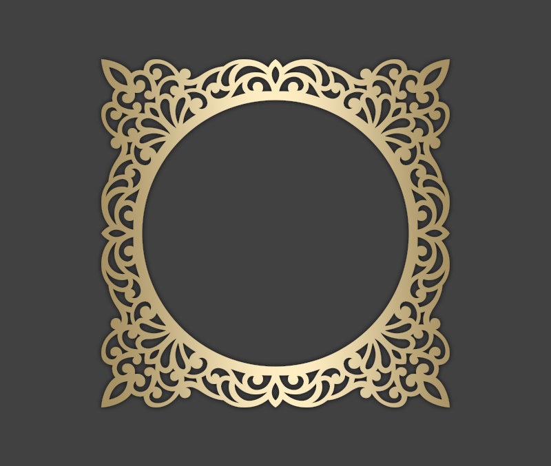 Ornamental Frame Frame Template Vector DXF SVG PLT Files, for ...