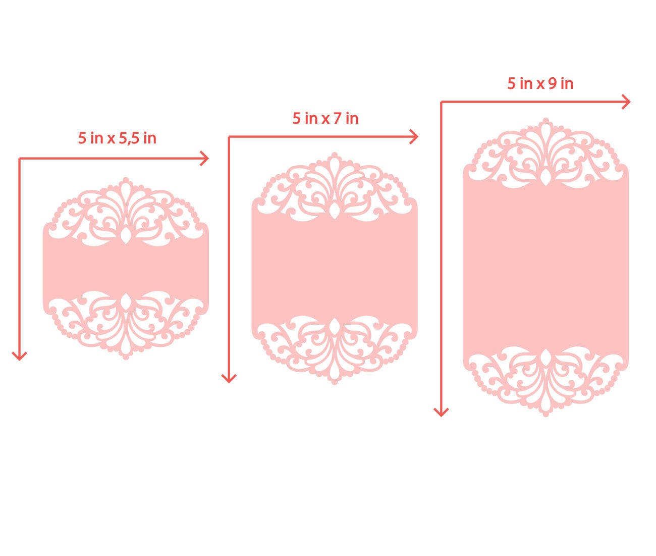 Ornamental Laser Cut Wedding Invitation Card Frame Template - Etsy UK