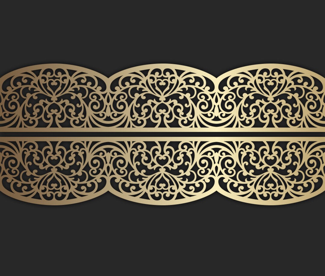 Ornamental Laser Cut Border, Panel Decor Vector File / Svg, Dxf, Png ...