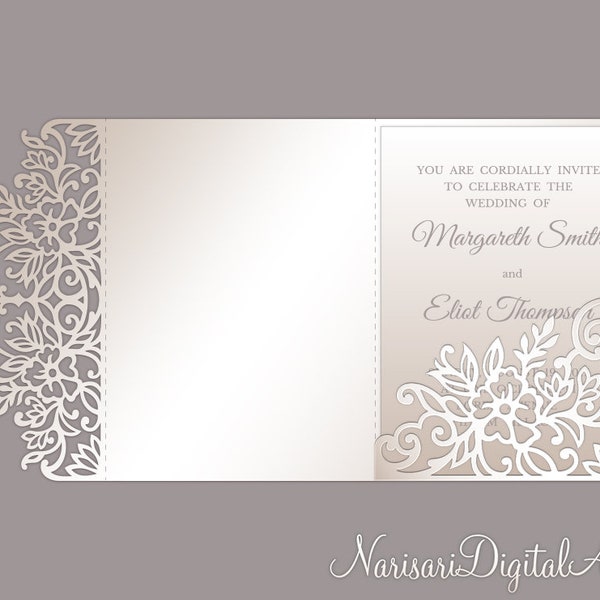 Laser Cut Edge Invitation - Etsy