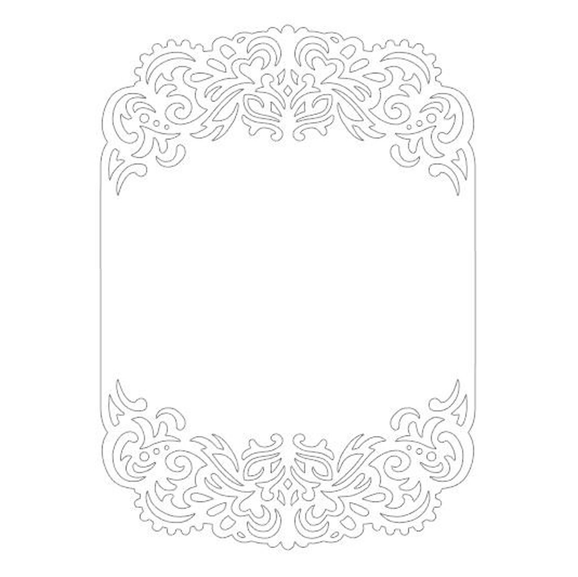 Laser Cut Wedding Invitation Frame Card Template - Etsy